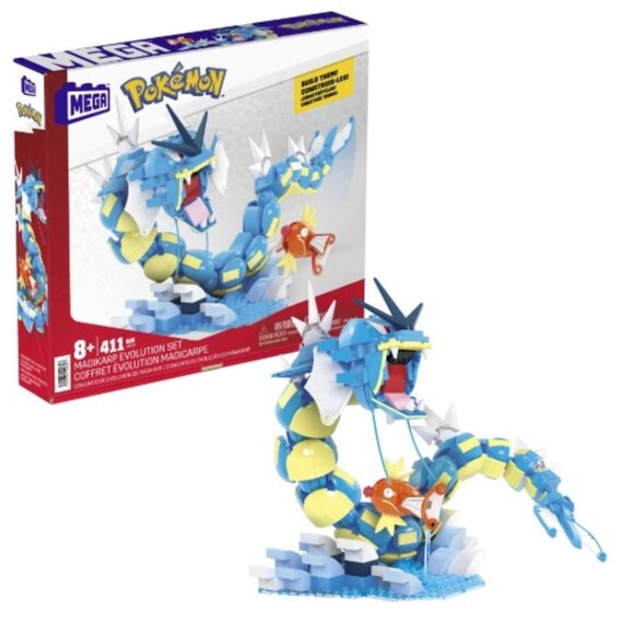 Mega Construx | Toys | Mega Pokmon Magikarp Evolution Building Set 41 ...